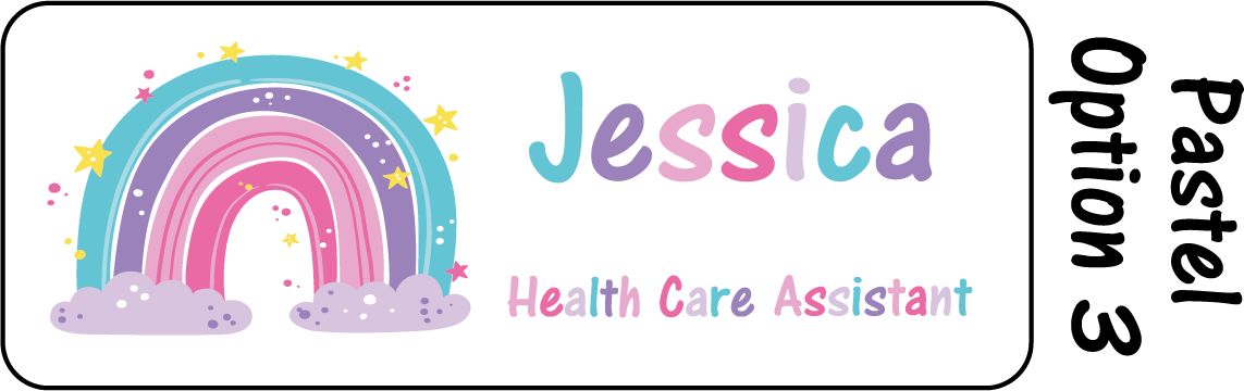 Rainbow Name Tags Printable